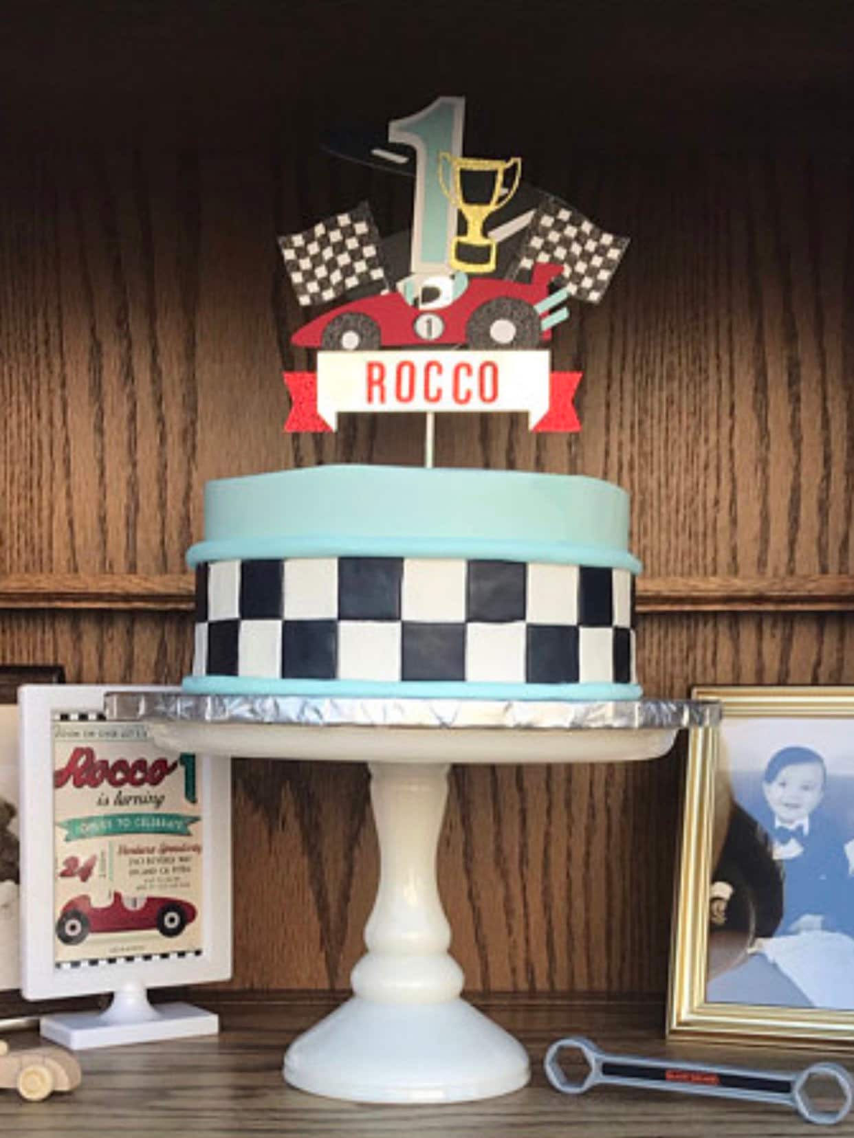 Vintage Car Cake Topper Race Car Topper Cars Theme Party - Etsy