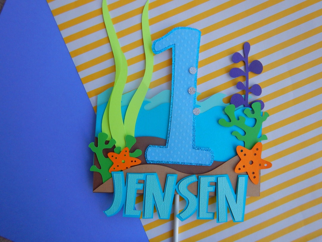 Shark Party, Underwater Cake Topper, Sea Birthday, Under the Sea Cake ...