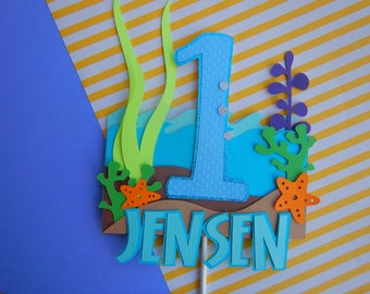 Under the Sea Party Underwater Cake Topper Ocean Cake | Etsy