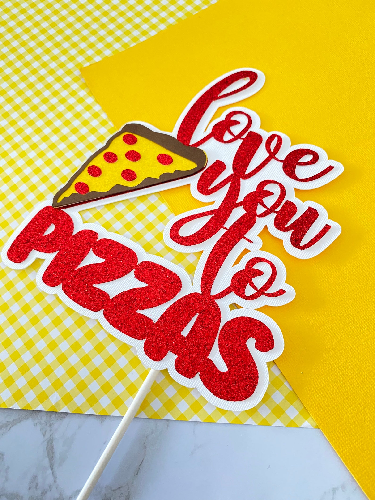 Pizza Cake Topperlove You to Pizzas Cake Topper Pizza Party - Etsy