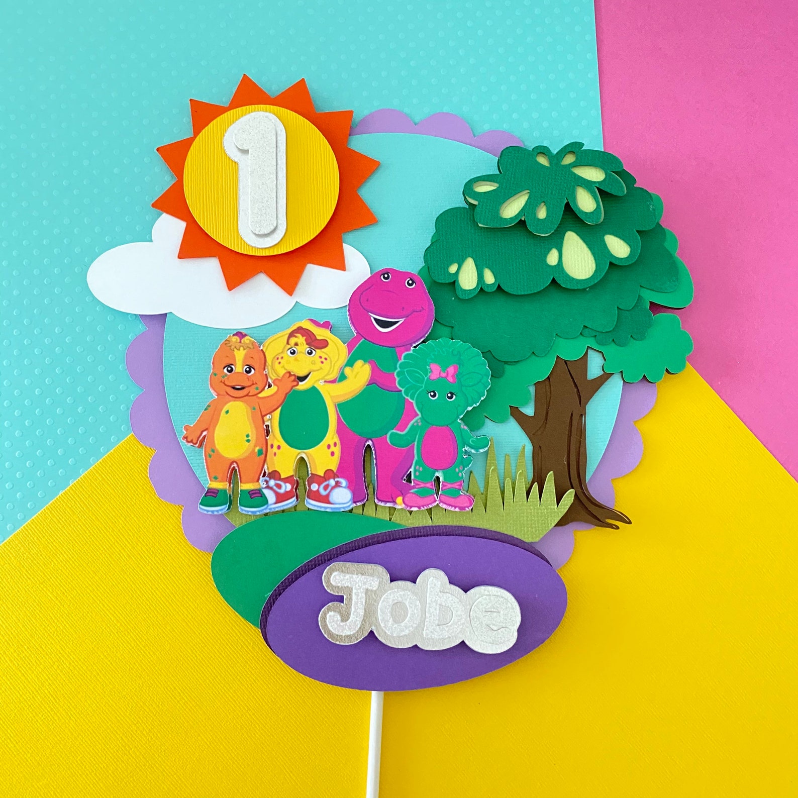 Barney Cake Topper Barney Party Barney Decor | Etsy