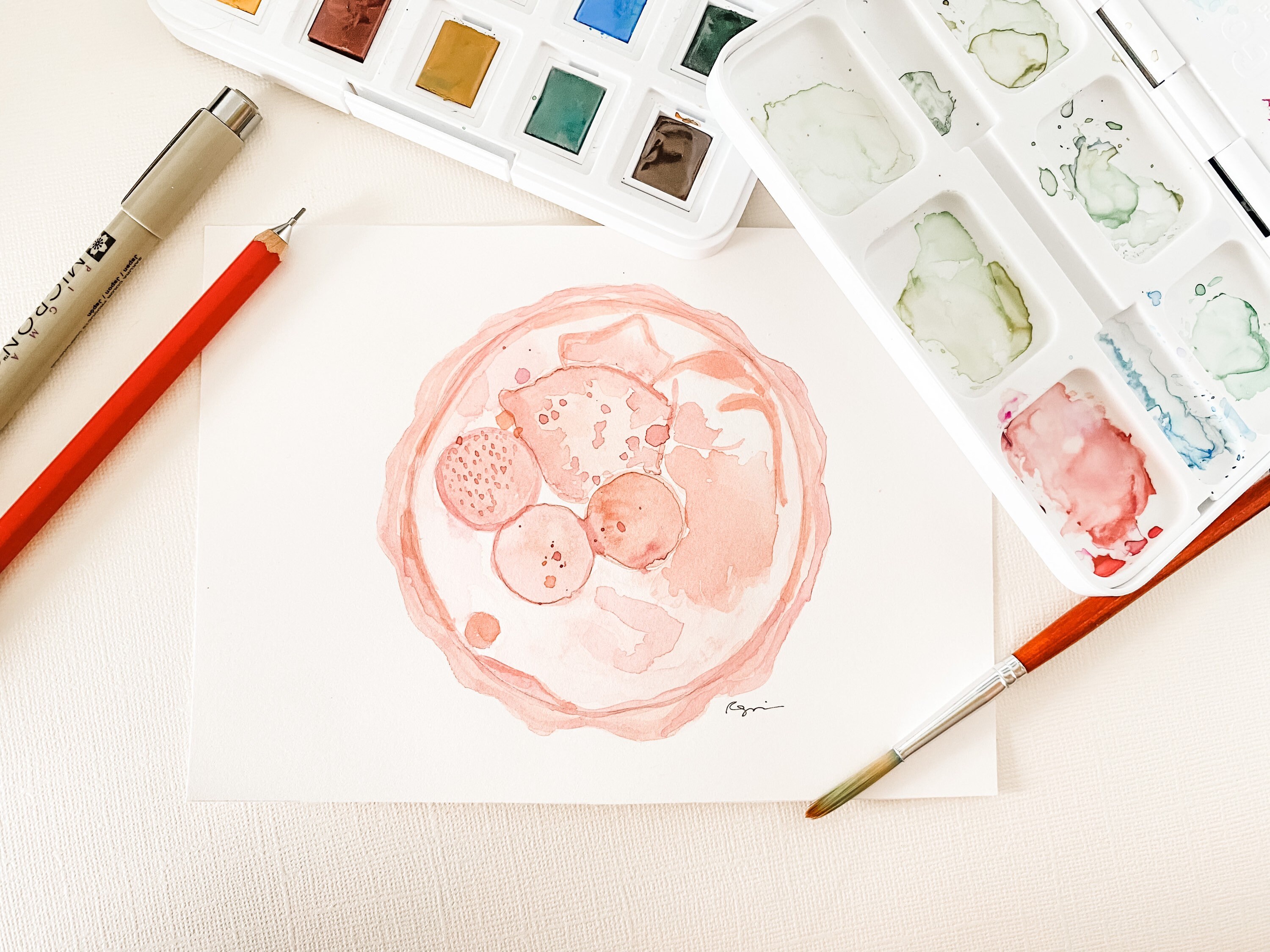 Custom Embryo Art - Embryology Watercolor Painting- Fertility Doctor ...