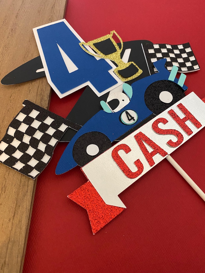 Vintage Car Cake Topper Race Car Topper Cars Theme Party - Etsy