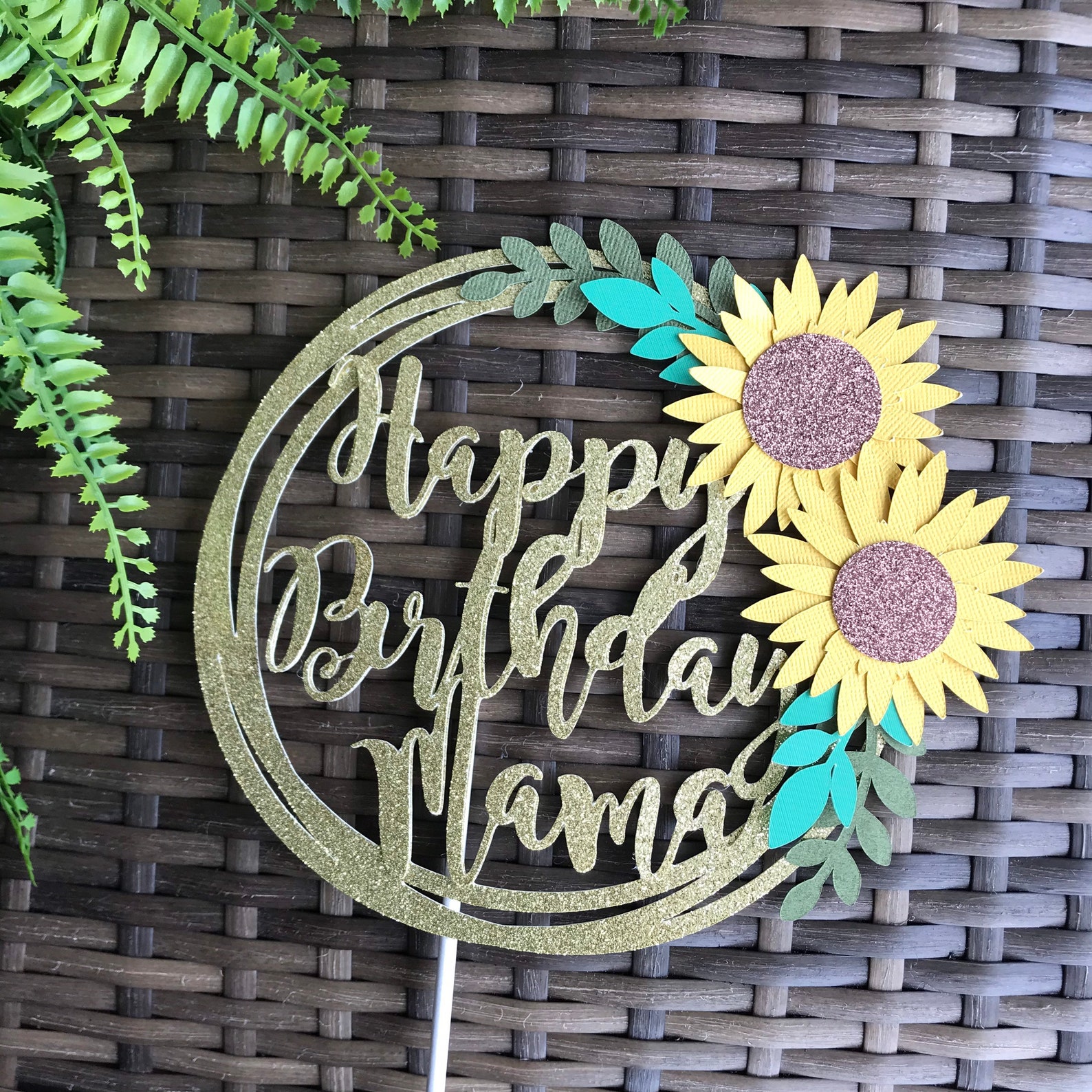 Sunflower Cake Topper Sunflower Party Sunflower Decor | Etsy