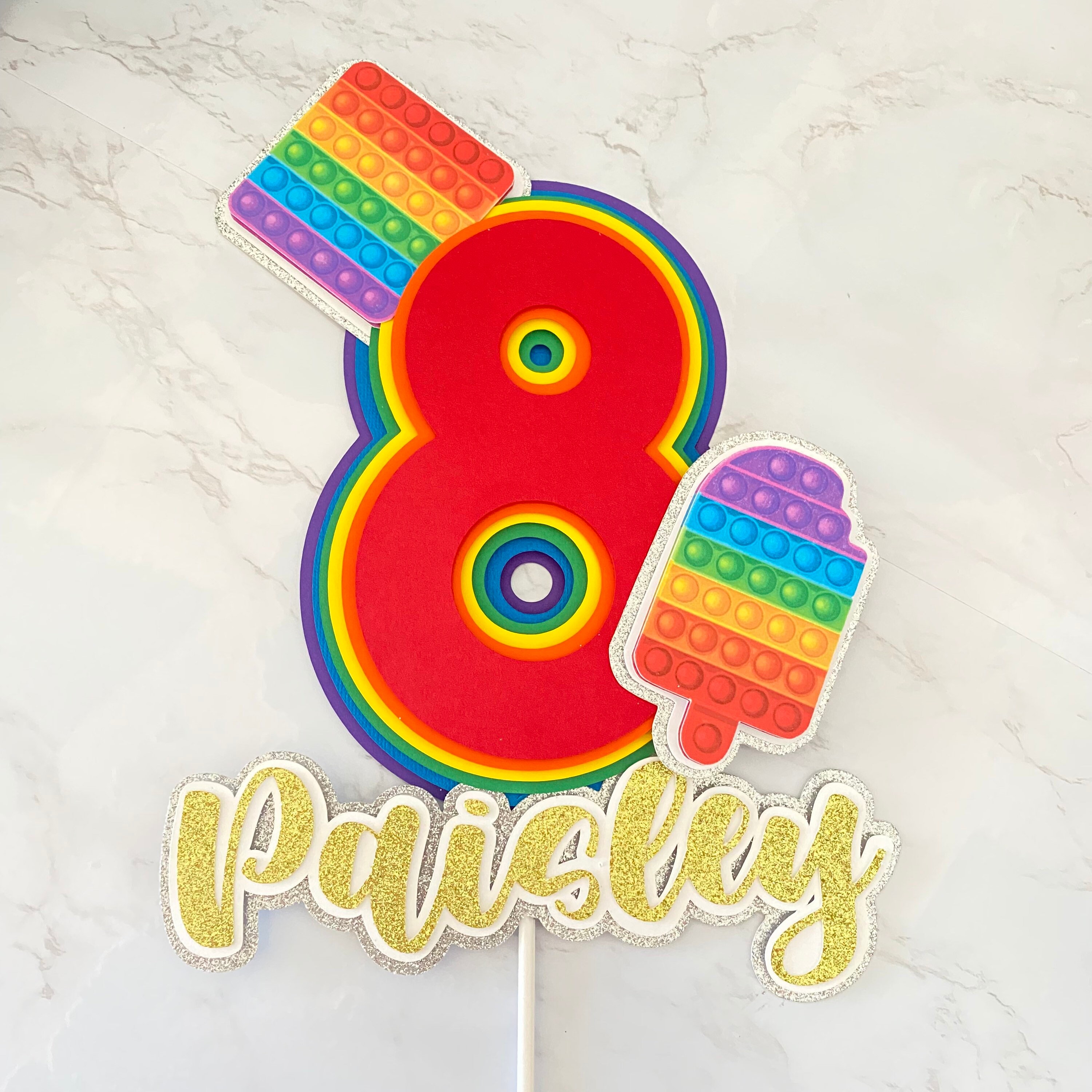 Pop It Cake Topper Pop It Banner Pop It Birthday Decor - Etsy