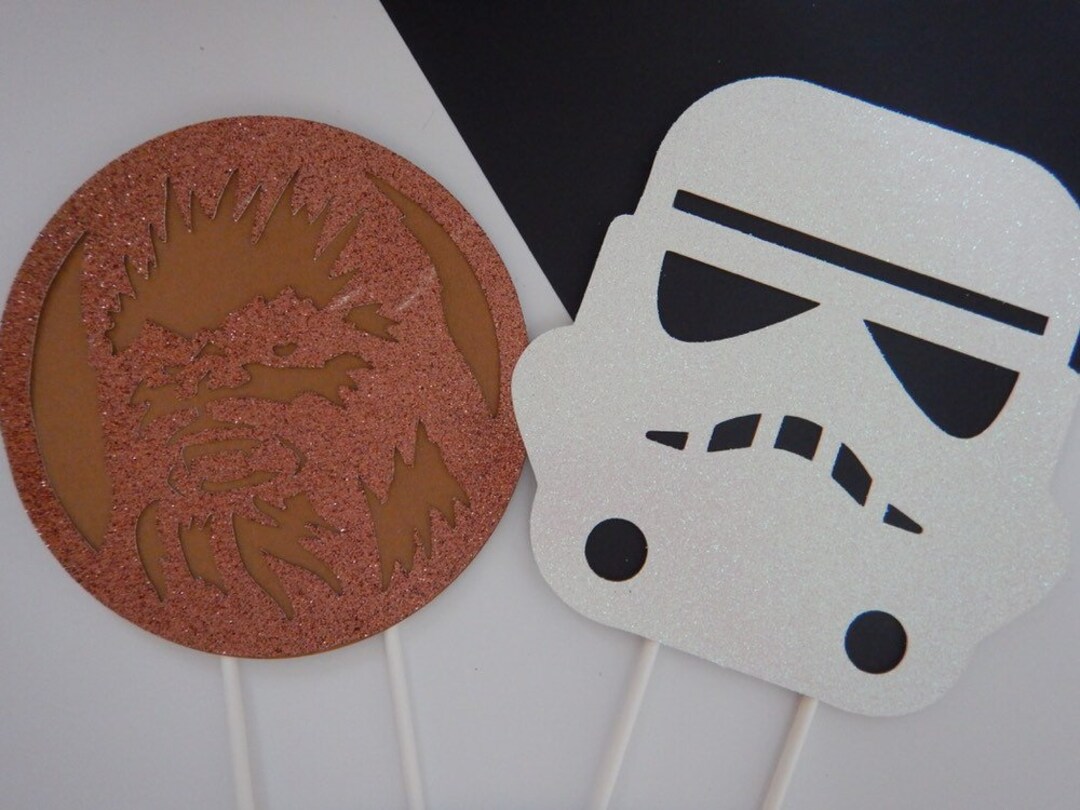 Star Wars Cake Topper: Stormtrooper or Chewbacca Cardstock - Etsy