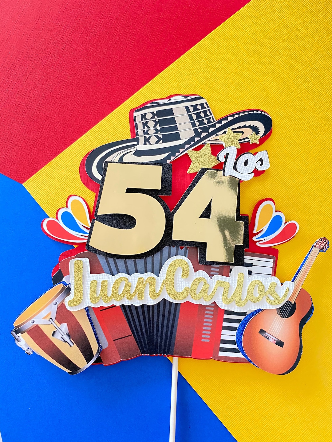 Customs Cake Topper, Colombian Party - Etsy