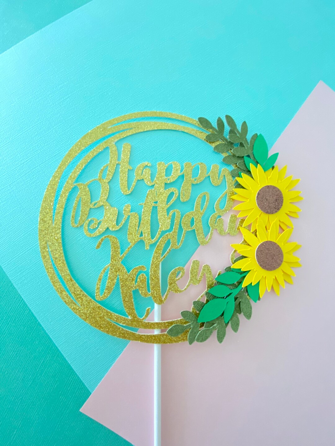 Sunflower Cake Topper, Sunflower Party, Sunflower Decor - Etsy