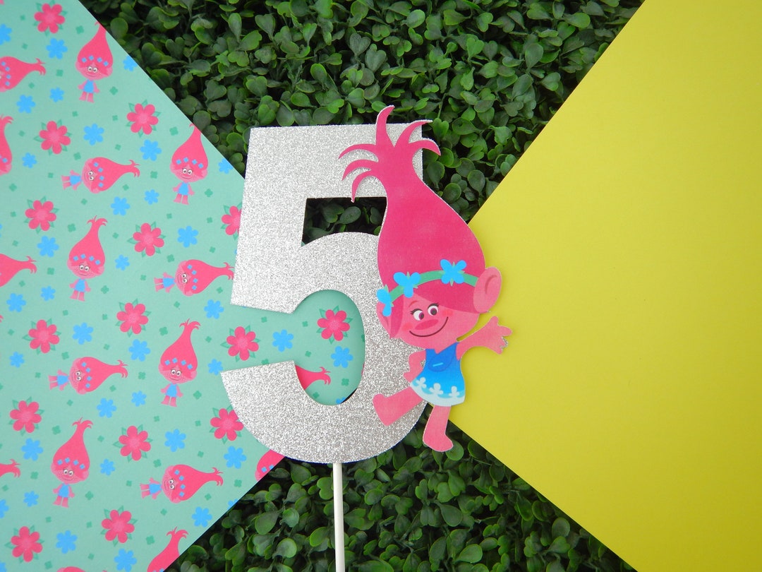 Trolls Cake Topper, Poppy Trolls Party, Trolls Party Topper, Poppy ...