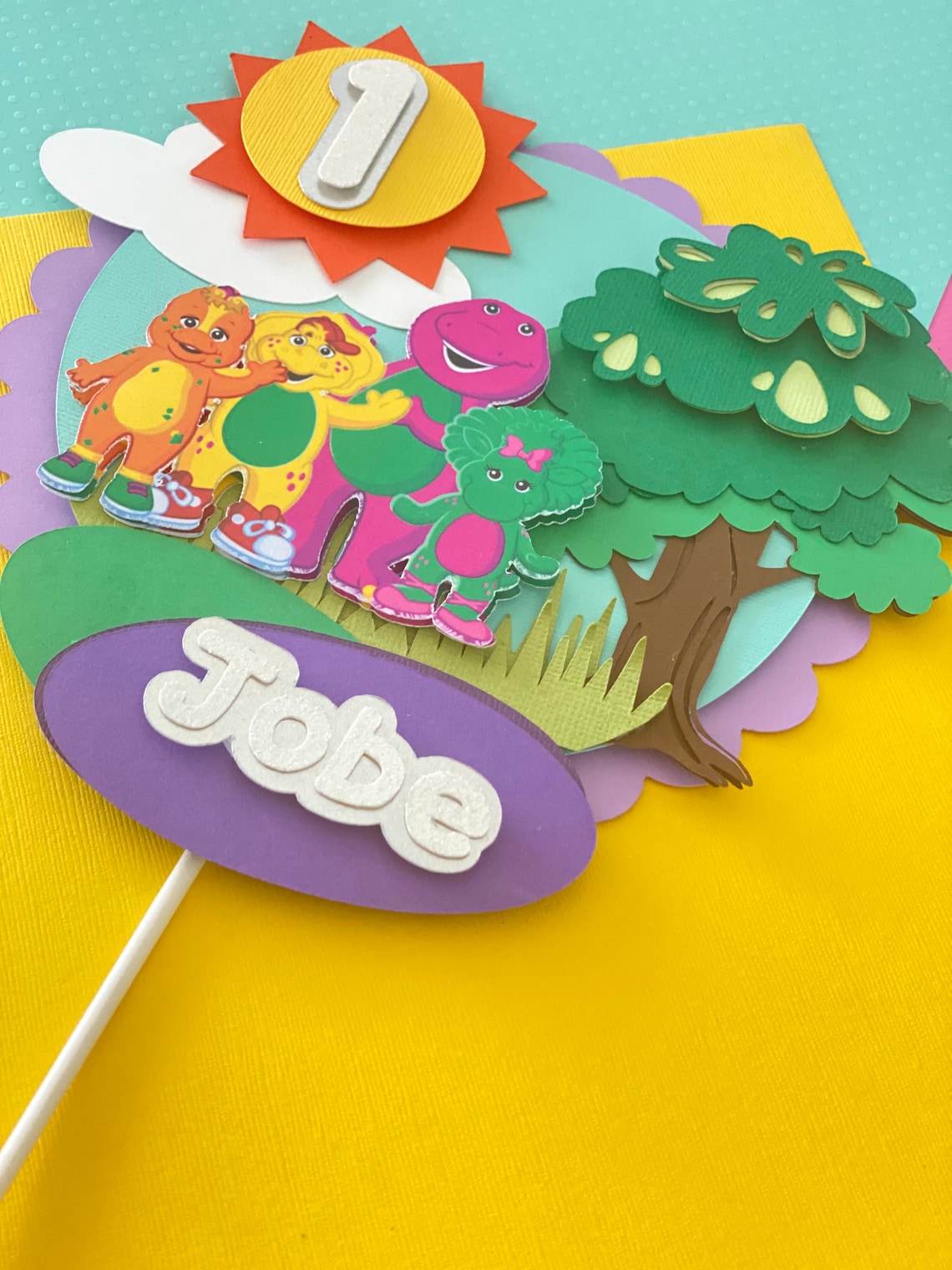 Barney Cake Topper Barney Party Barney Decor | Etsy