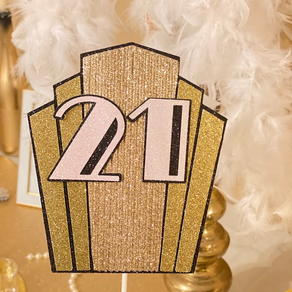 Art Deco Cake Topper - Etsy