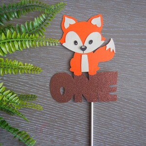 Personalized Fox Cake Topper, Fox Theme Party - Etsy