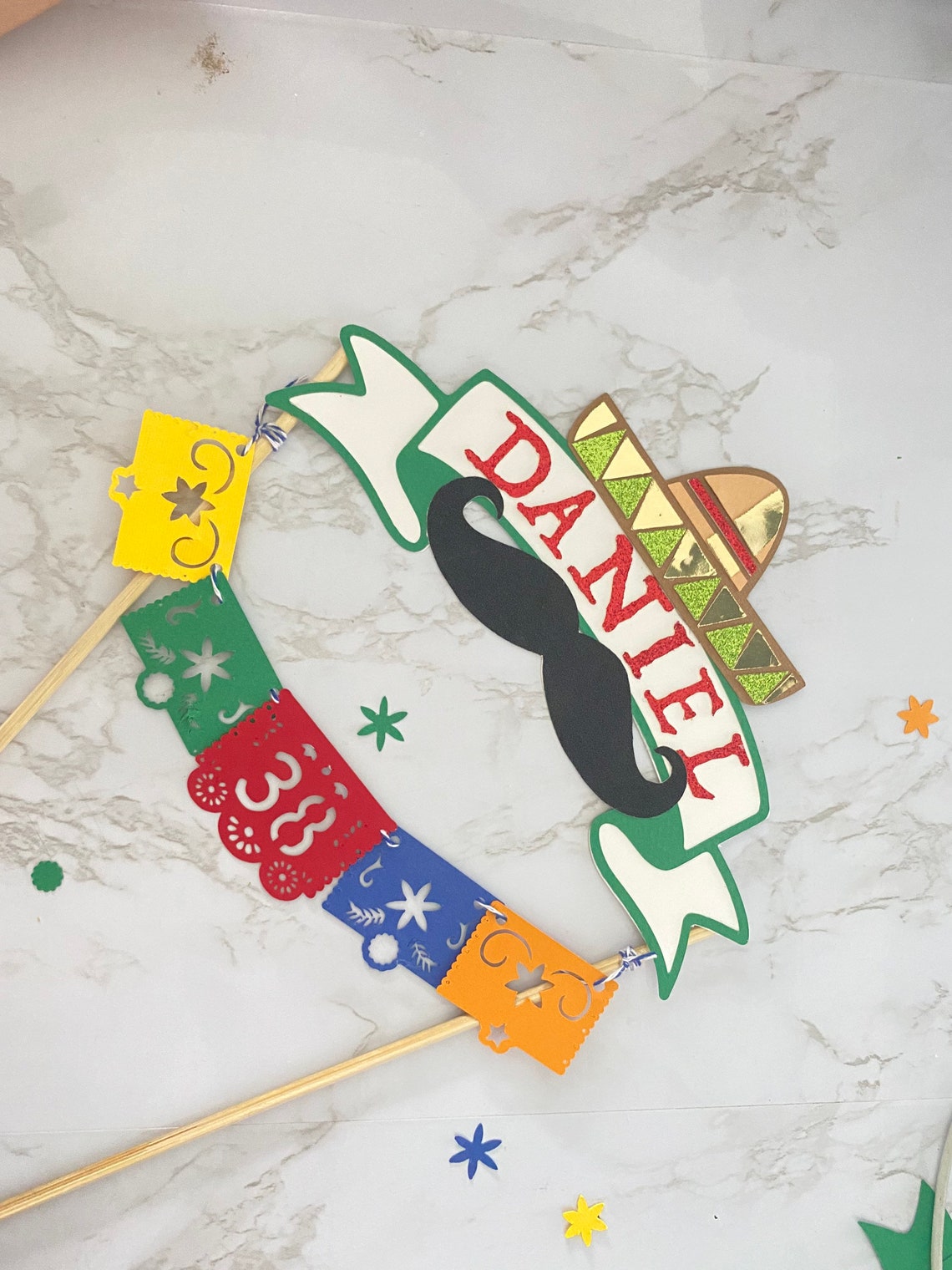 Personalized Fiesta Cake Topper: Cinco De Mayo Party Decor - Etsy