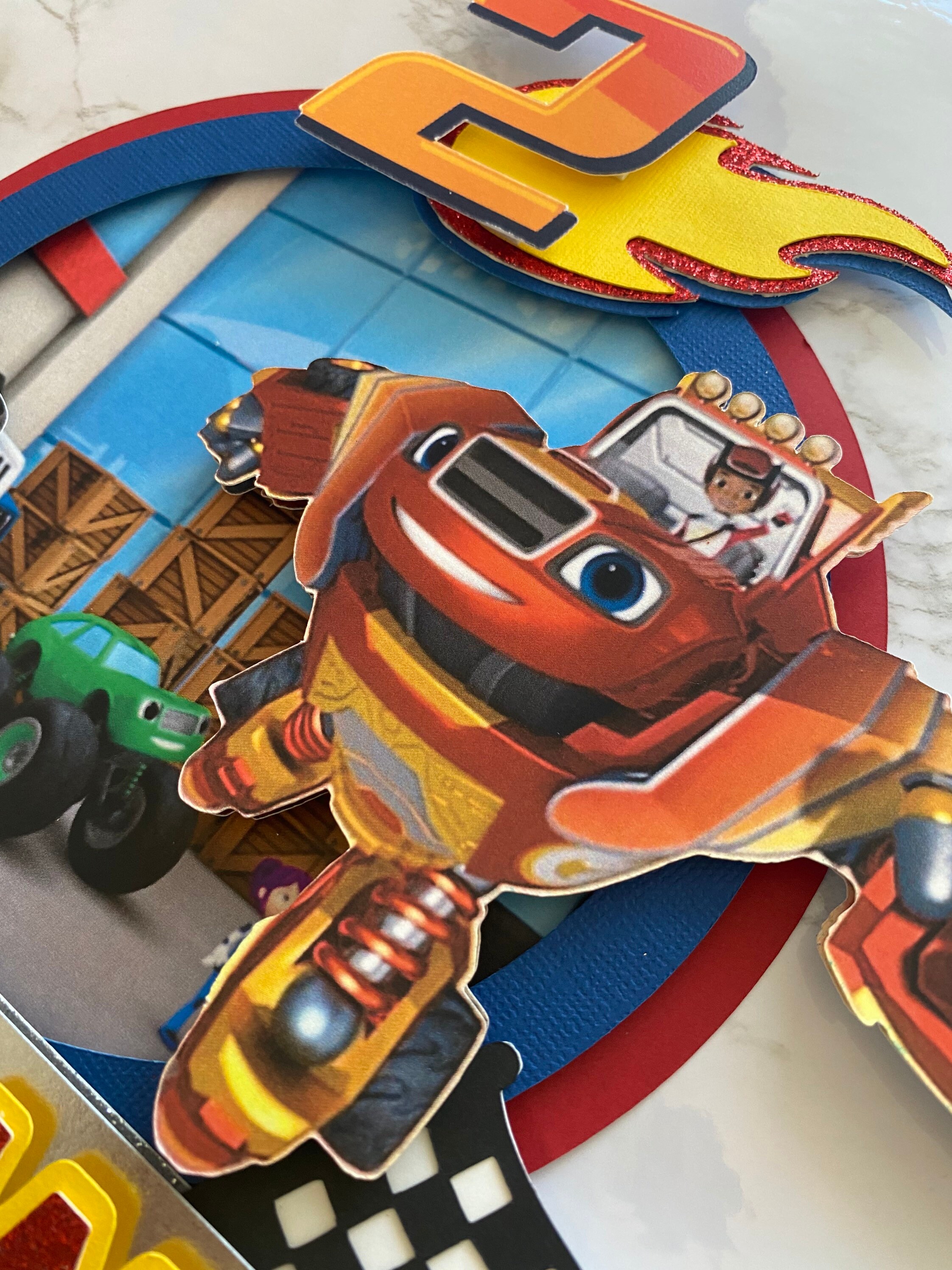 Blaze Cake Topper Blaze and Monster Machine Party Robot - Etsy UK