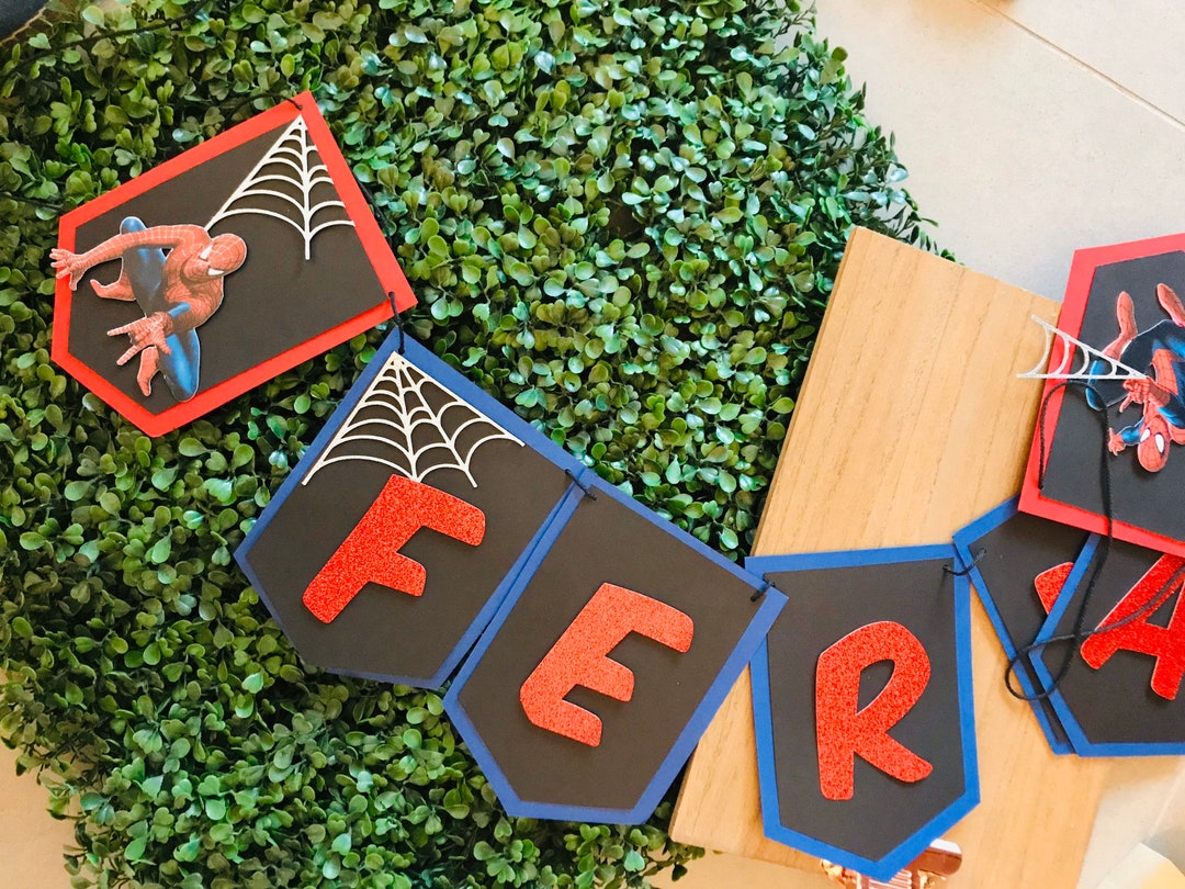 Spider-man Banner, Spider-man Birthday Banner, Party Banners, Spiderman ...