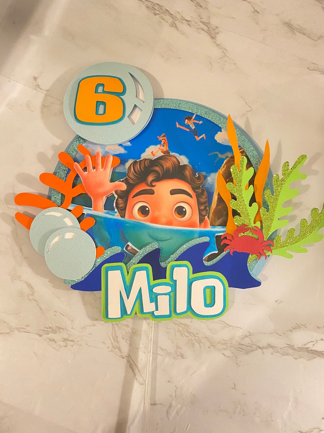 Luca Cake Topper Luca Party Luca Theme Luca Party - Etsy