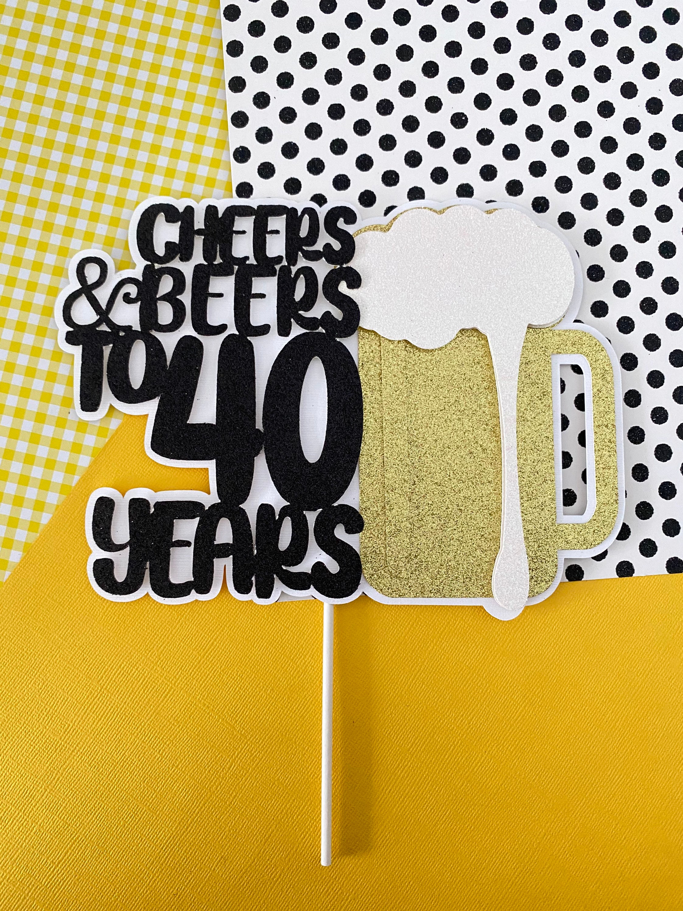 Beer Theme Cake Topper, Beer Birthday Party, Cheers and Beers - Etsy