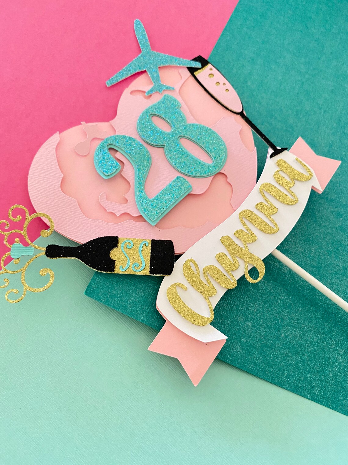 Topper de pastel de viaje tema de viaje tema de aventura | Etsy