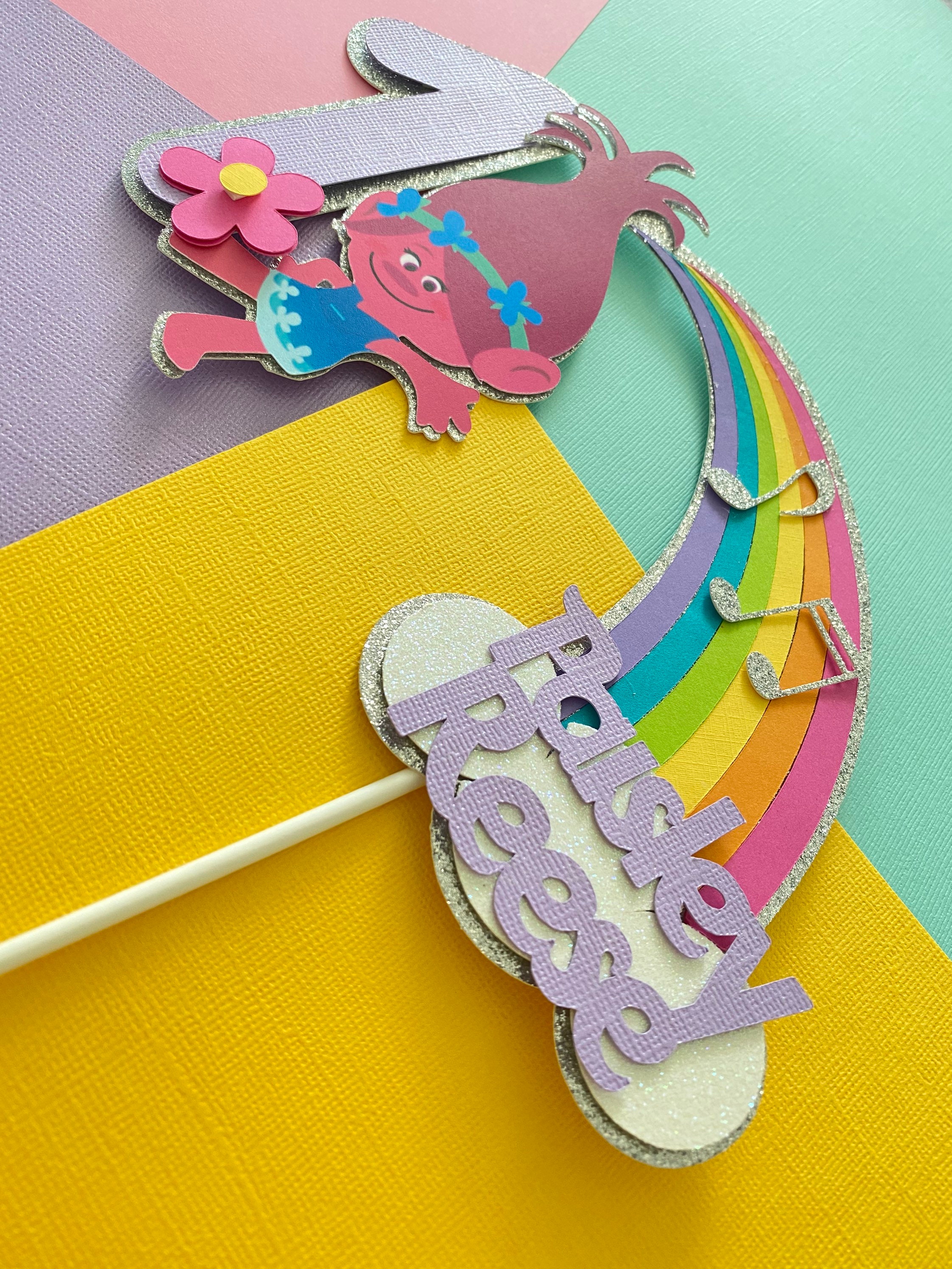 Personalized Trolls Cake Topper Poppy Cake Topper Cake | Etsy