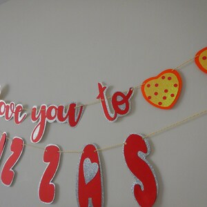 Valentine's Day Banner, Galentines Decor, Valentines Pizza, I Love You ...