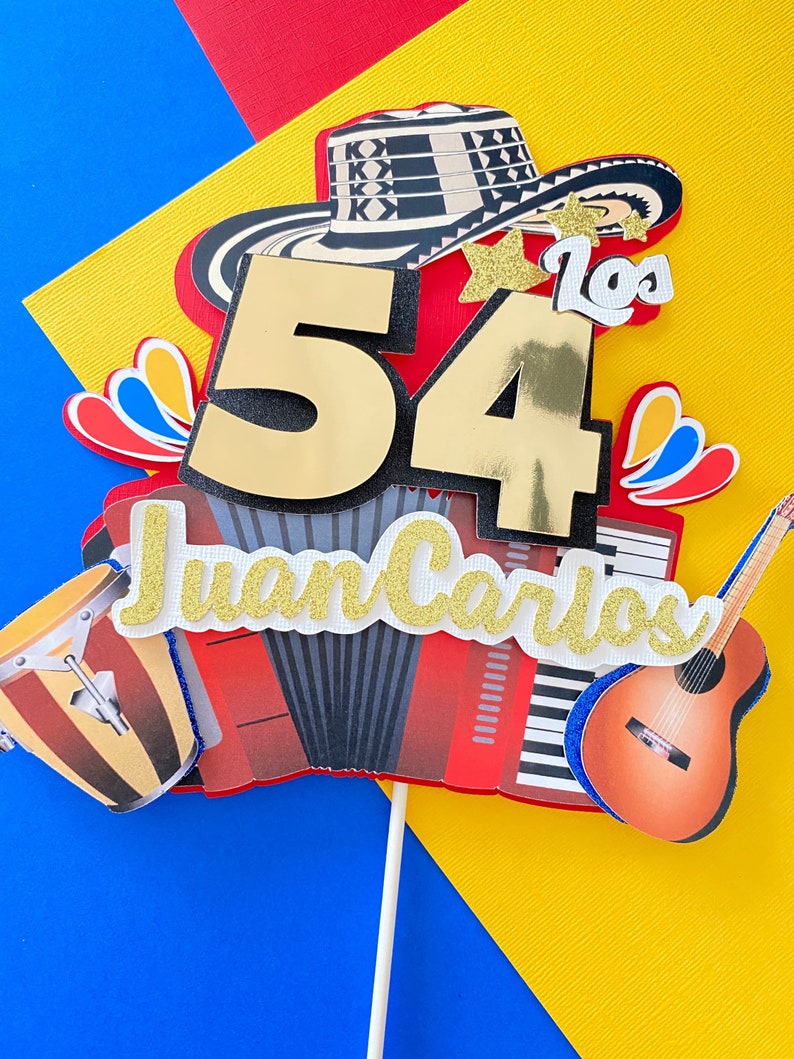 Customs Cake Topper Colombian Party - Etsy