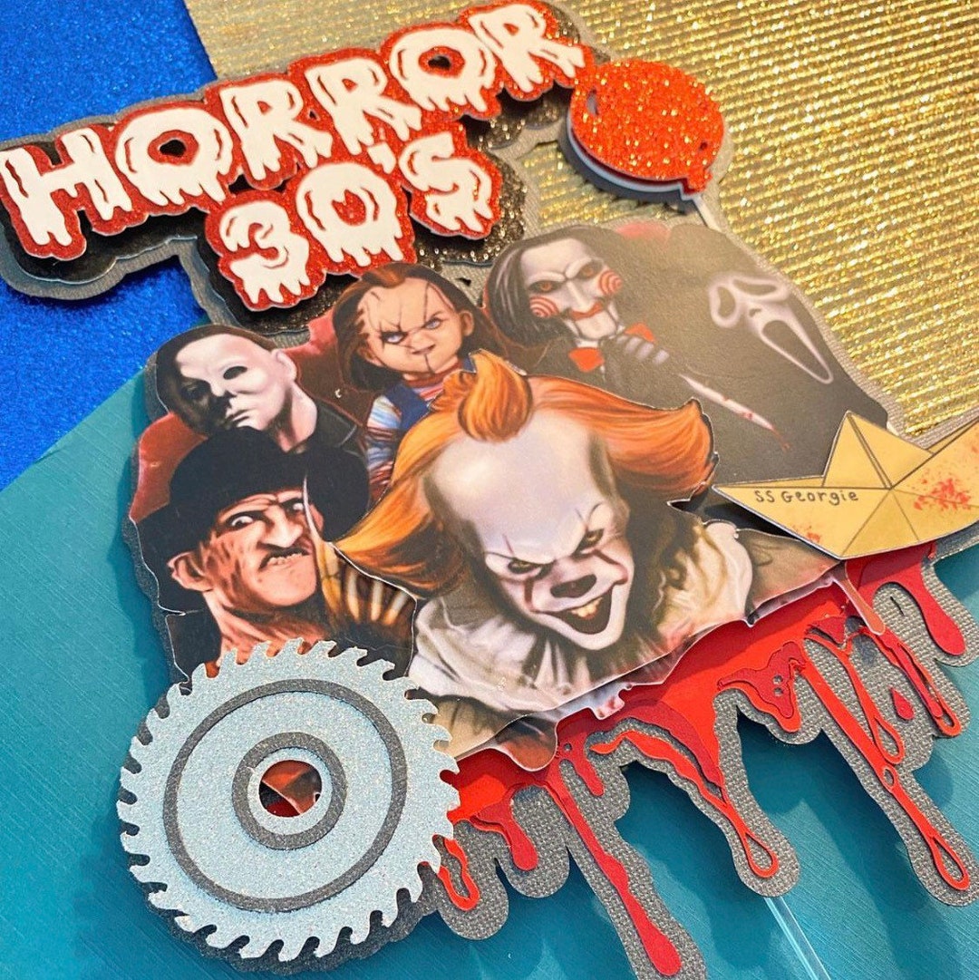 Horror Movie Cake Topper, Halloween Cake Topper, Scary Movie Cake ...