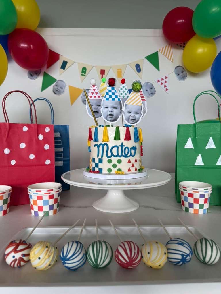 Primary Colors Birthday Decor | Baby Pictures Topper - Etsy