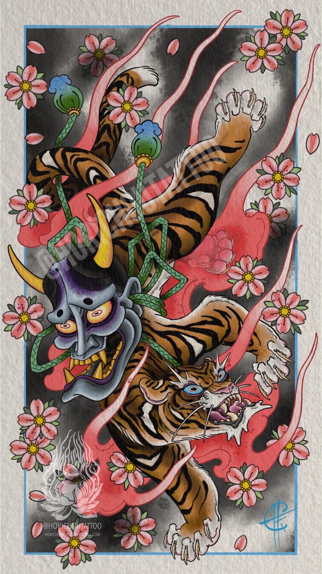 Tiger and Hannya 2021 - Etsy