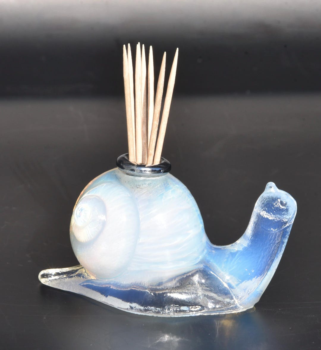 Rare Art Deco Sabino Opalescent Glass SNAIL Cocktail Pick/tooth Pick ...