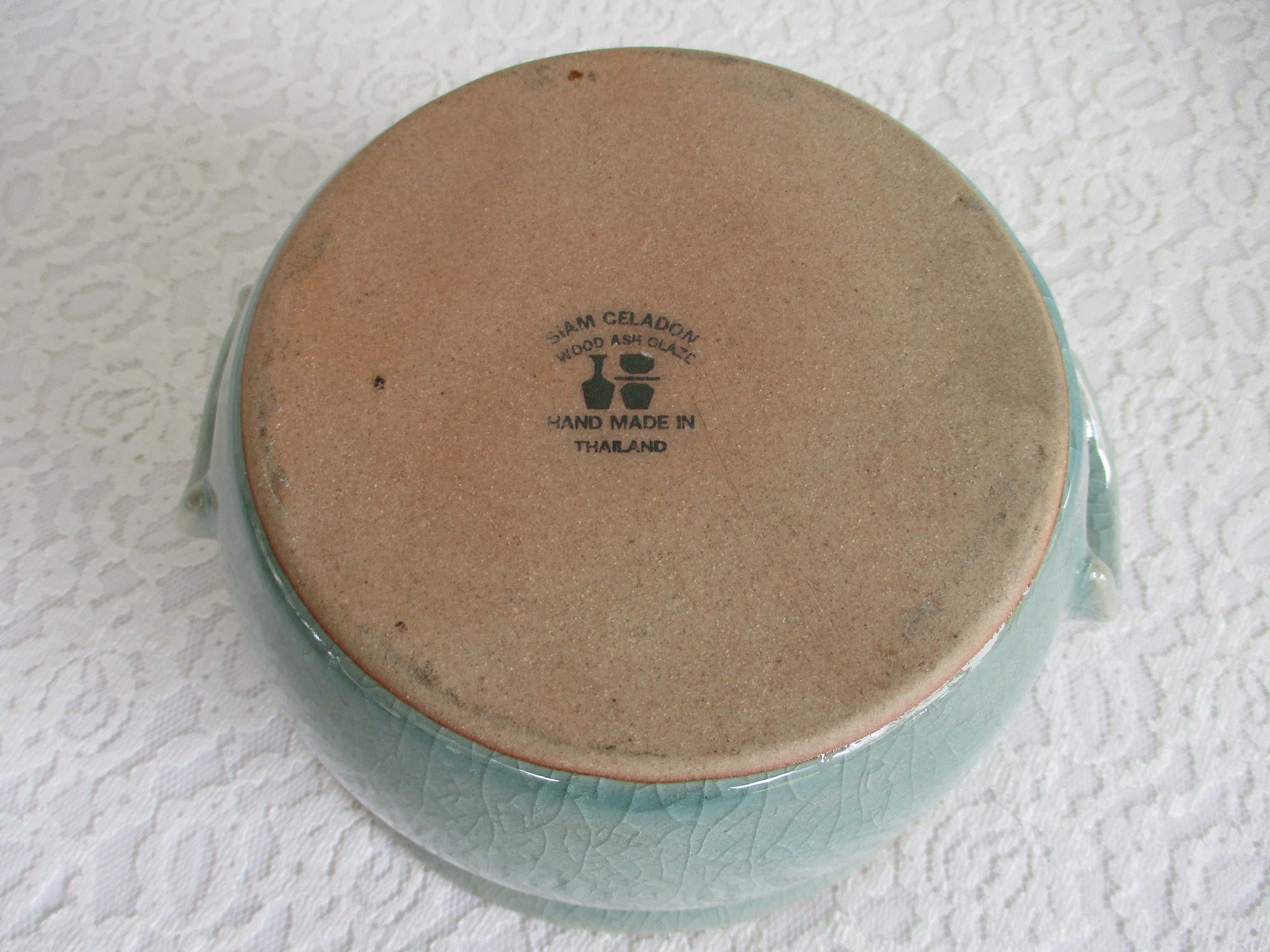 Vintage Siam Celadon Wood Ash Glaze Green Crackled Ceramic Hand Made in Thailand Small Crock - Etsy