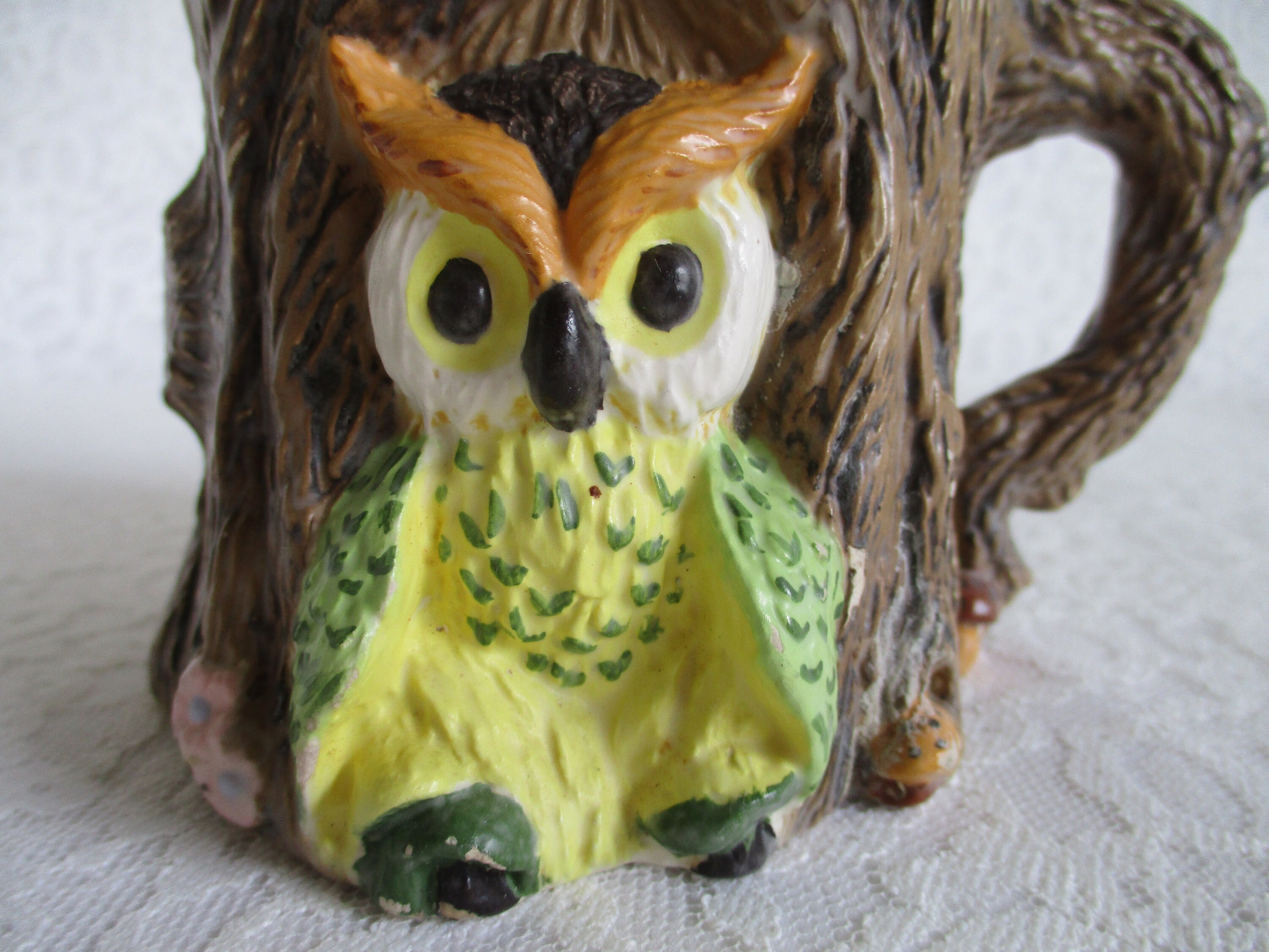 Vintage Owl in a Tree Stump Mug - Etsy