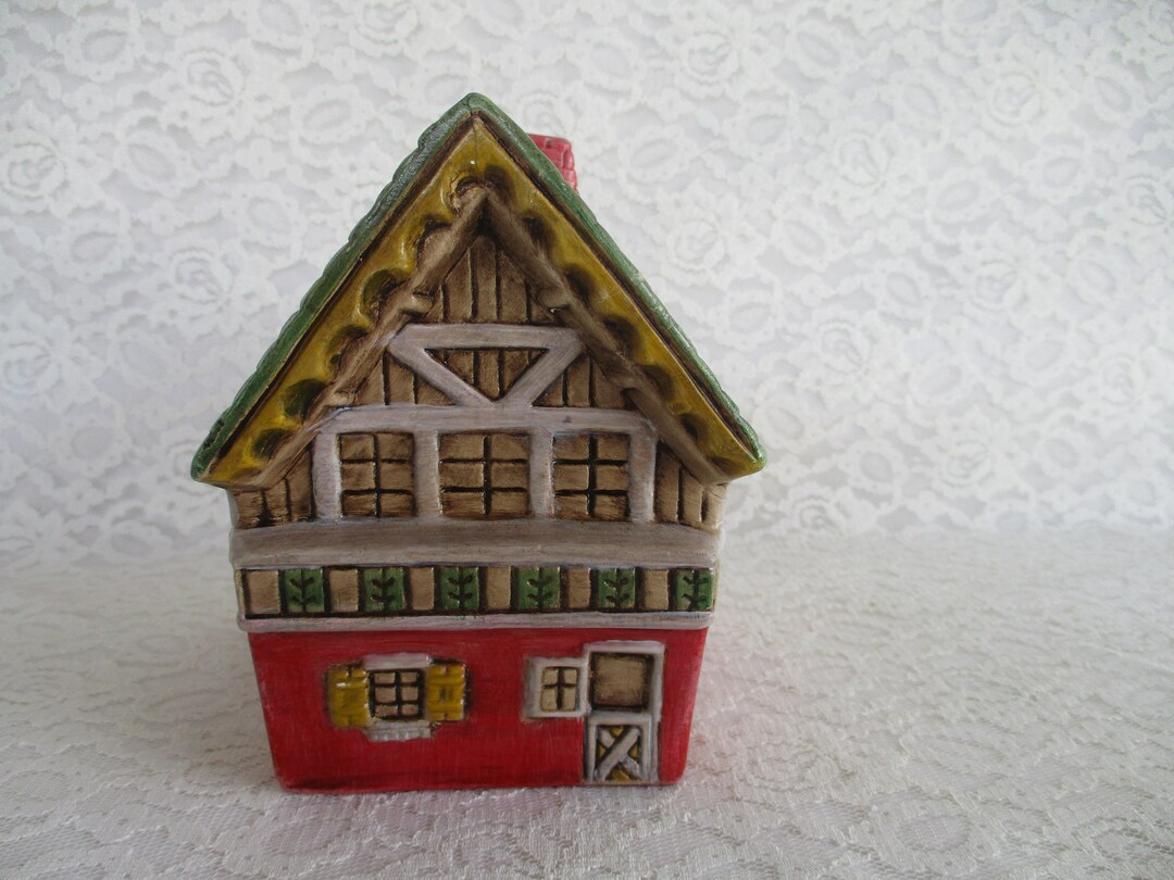 Vintage Ceramic Red Barn - Etsy
