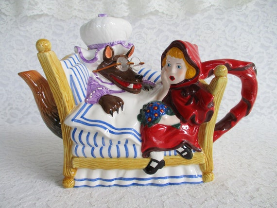 Vintage Dept 56 Little Red Riding Hood Teapot - Etsy