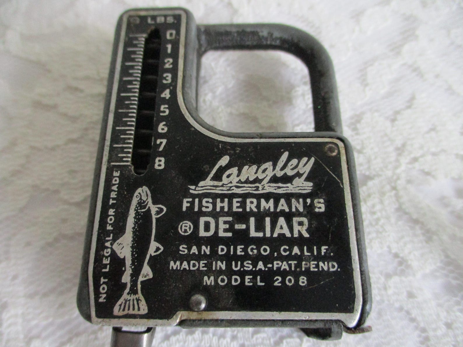 Vintage Langley Fishermans De Liar Fish Scale Model 208 - Etsy