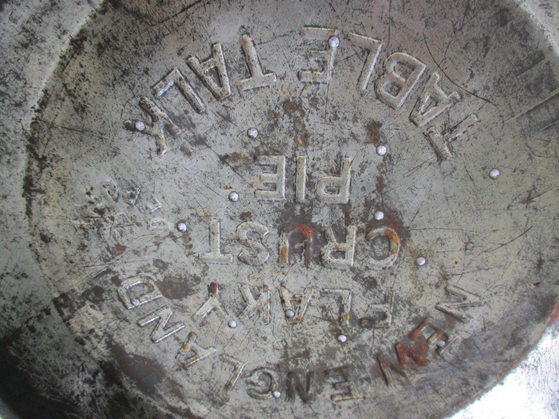 Vintage New England Table Talk Pie Plate - Etsy