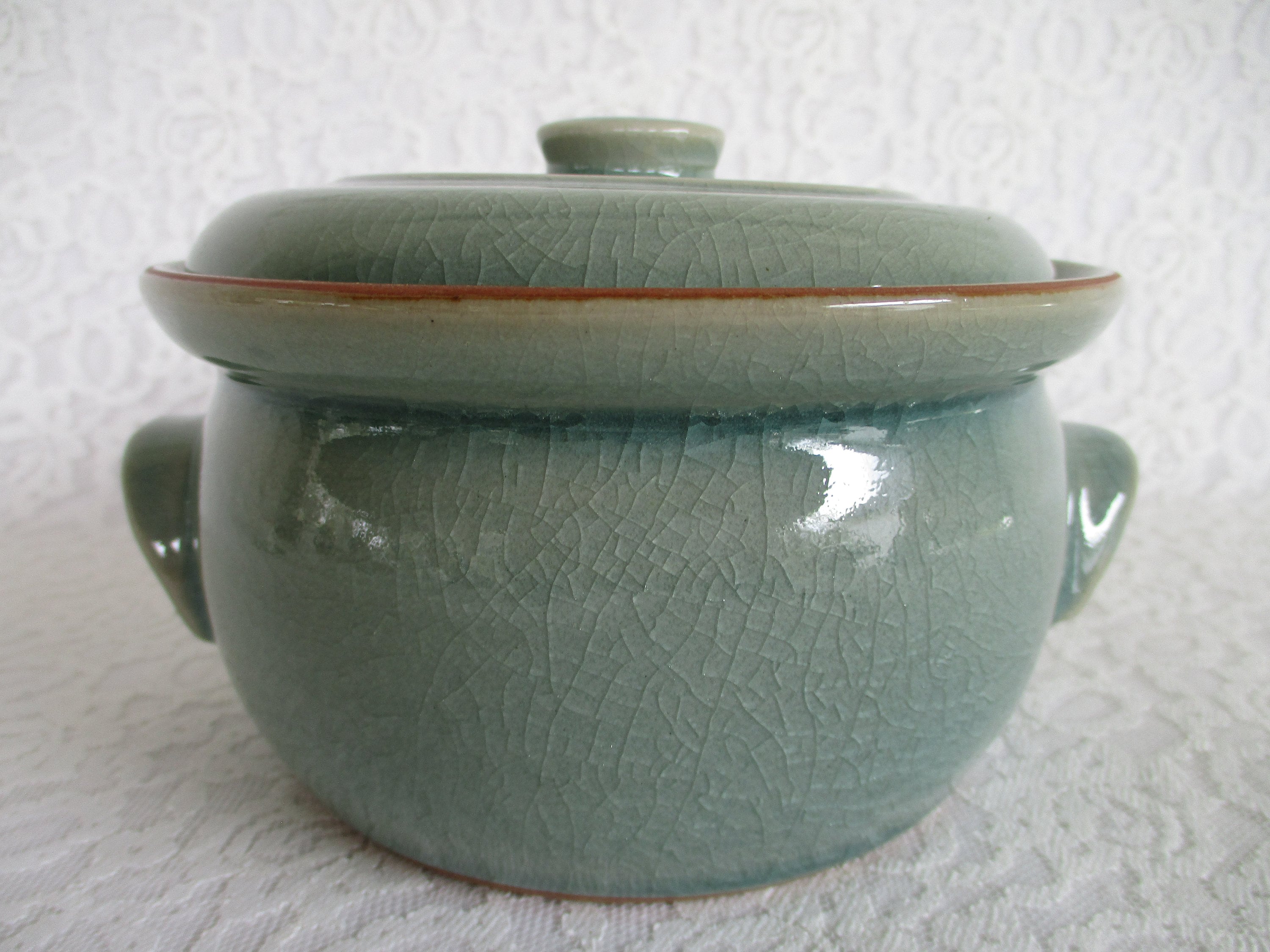 Vintage Siam Celadon Wood Ash Glaze Green Crackled Ceramic Hand Made in Thailand Small Crock - Etsy