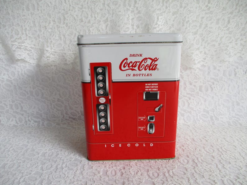 Vintage 1997 Coca Cola Vending Machine Tin - Etsy