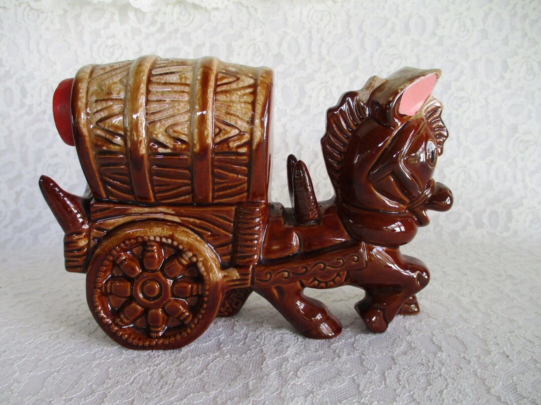 Vintage Japan Donkey and Cart - Etsy