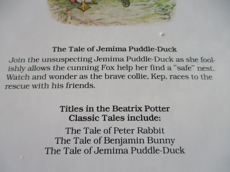 Vintage the Tale of Jemima the Puddle Duck Children's Book - Etsy