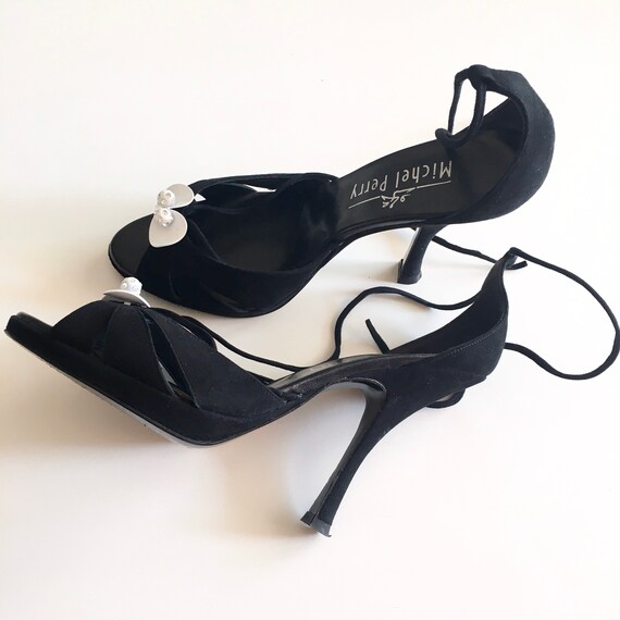 MICHEL PERRY- Superb pin-up camber heeled sandals- Bl… - Gem