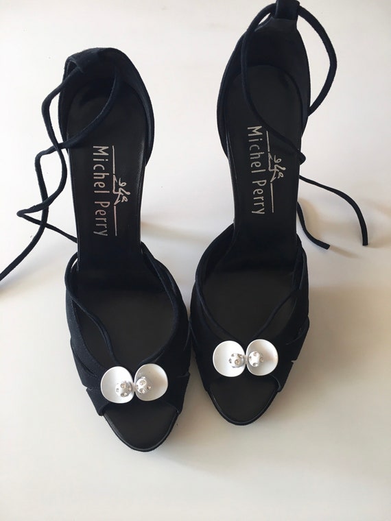 MICHEL PERRY- Superb pin-up camber heeled sandals- Bl… - Gem