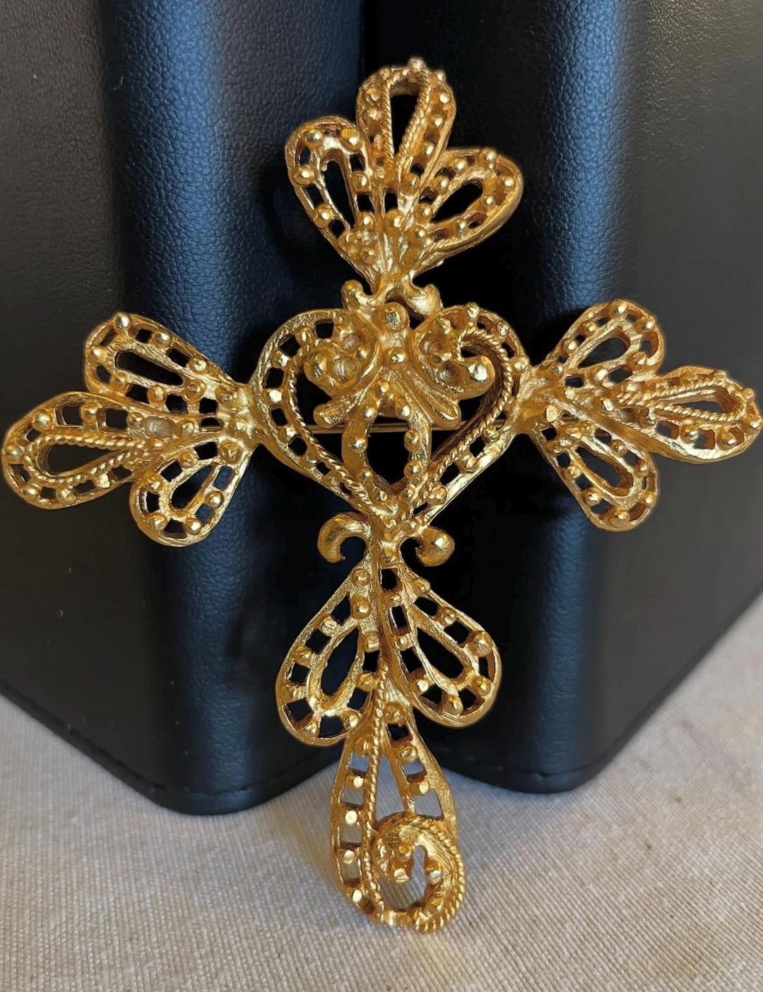 Christian Lacroix Paris - Vintage 1980s - Impressive Gold-tone Metal ...
