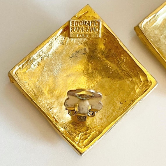 Edouard Rambaud Paris 1990's- Large diamond-shaped ea… - Gem