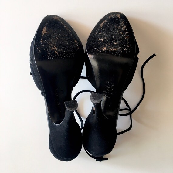 MICHEL PERRY- Superb pin-up camber heeled sandals- Bl… - Gem