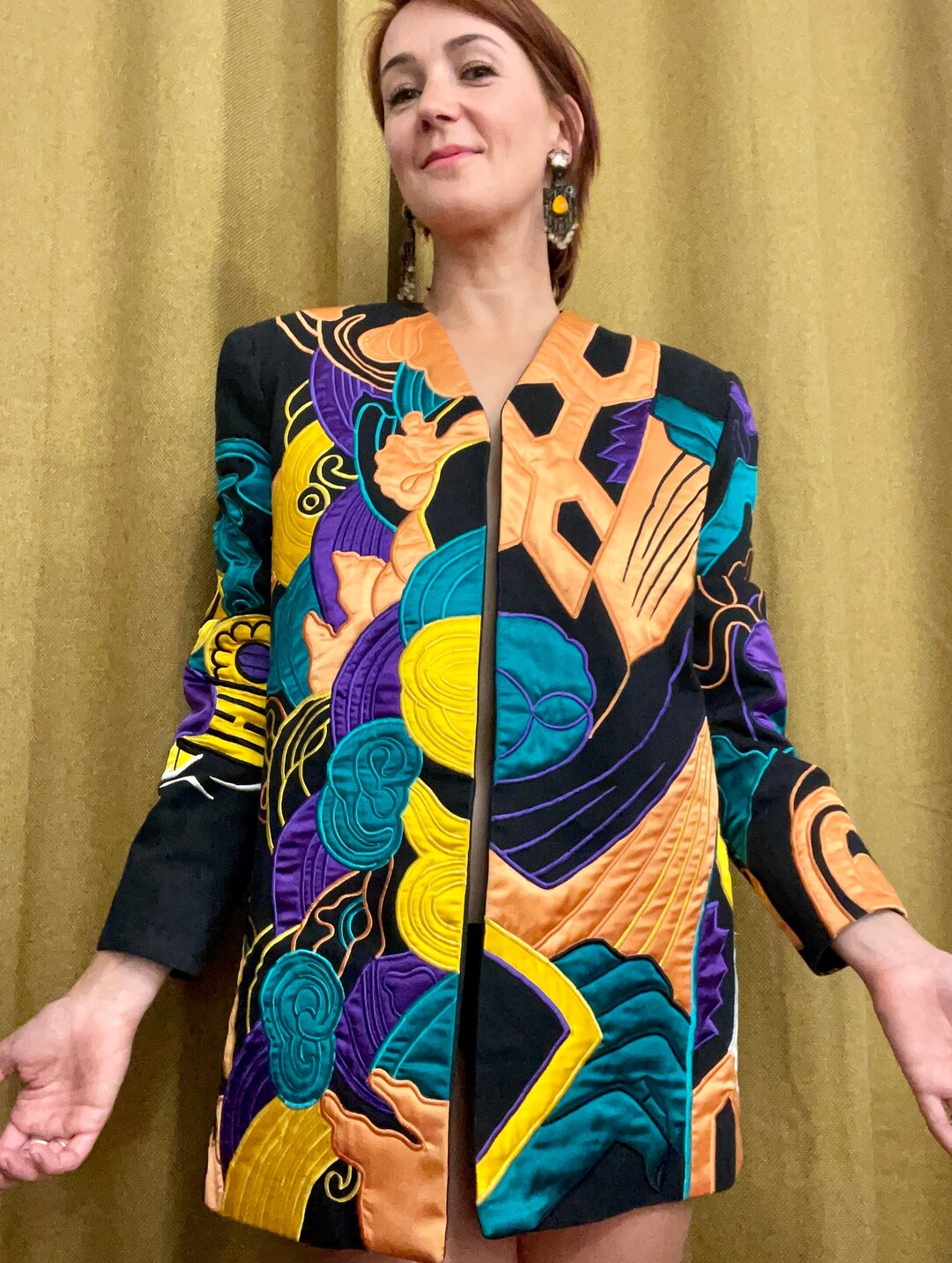 Korii Joko International 1980-90's - Rare 3/4 Jacket With Colorful ...