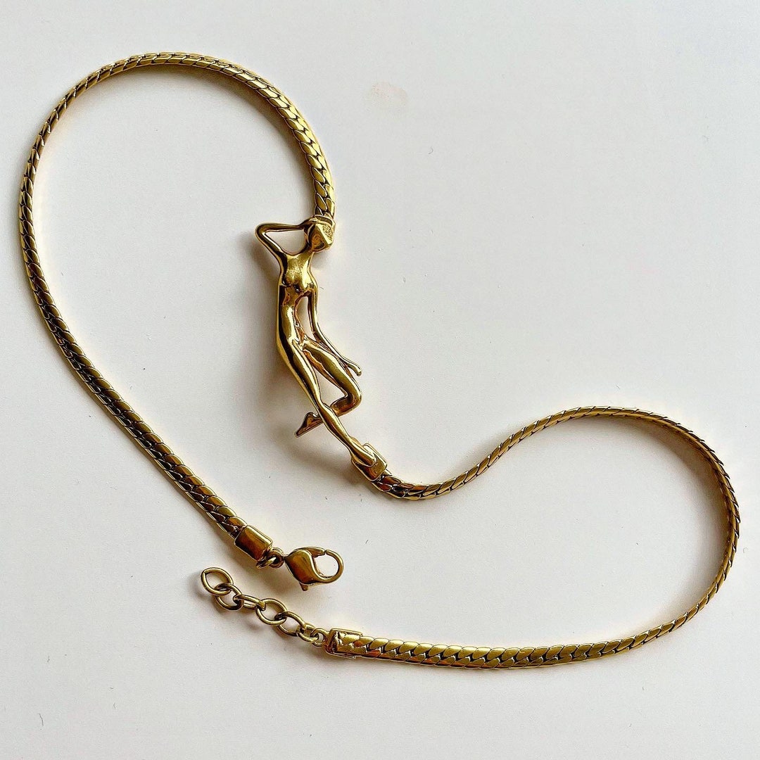 Charles Jourdan Paris 1980's- Rare Anthropomorphic Necklace Made by the ...