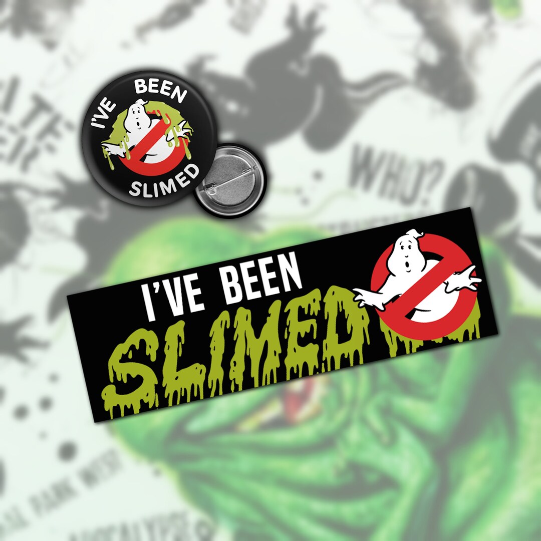 I've Been Slimed Button Badge & Sticker Pack - Etsy