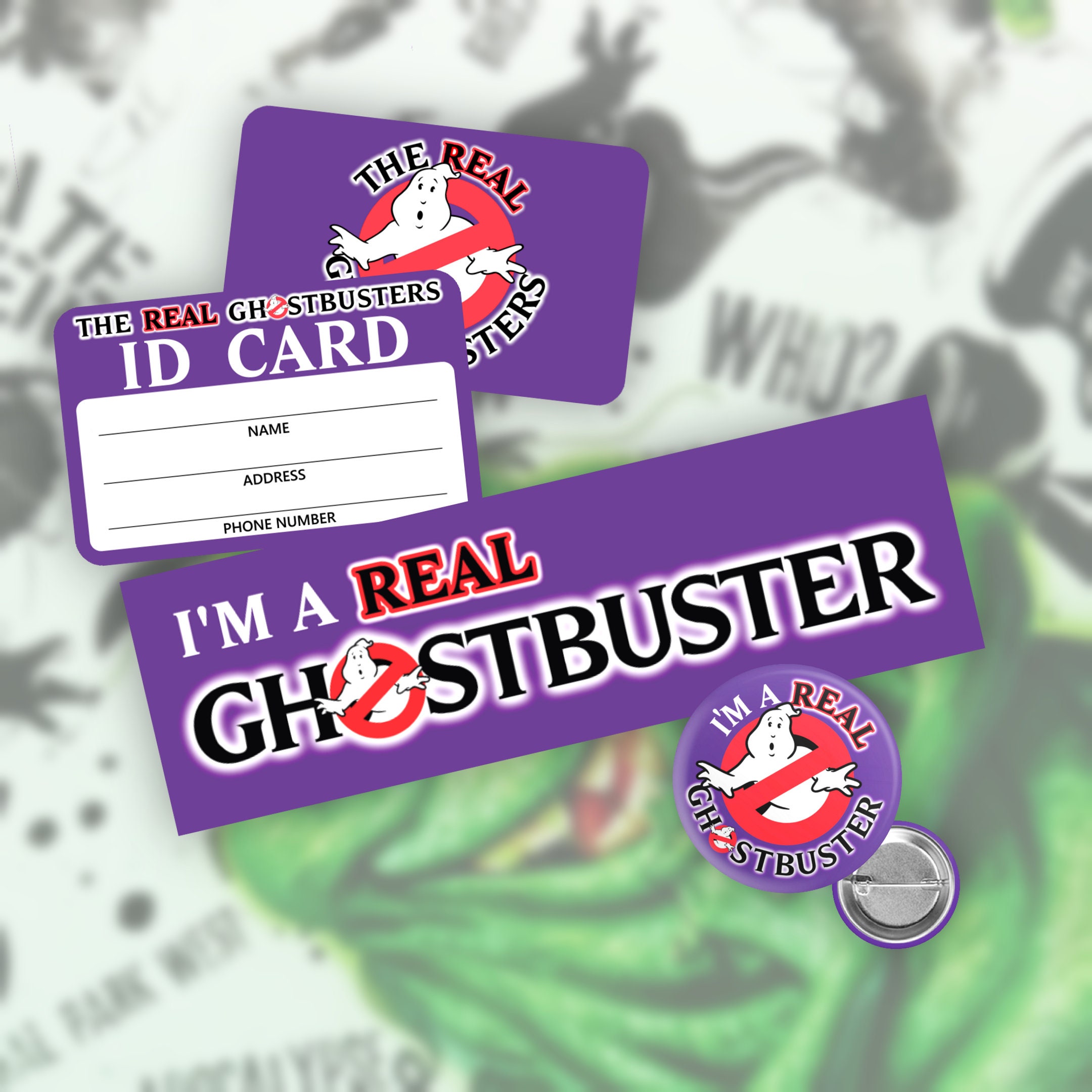 I'm a Real Ghostbusters Replica ID Card Badge and Sticker - Etsy UK