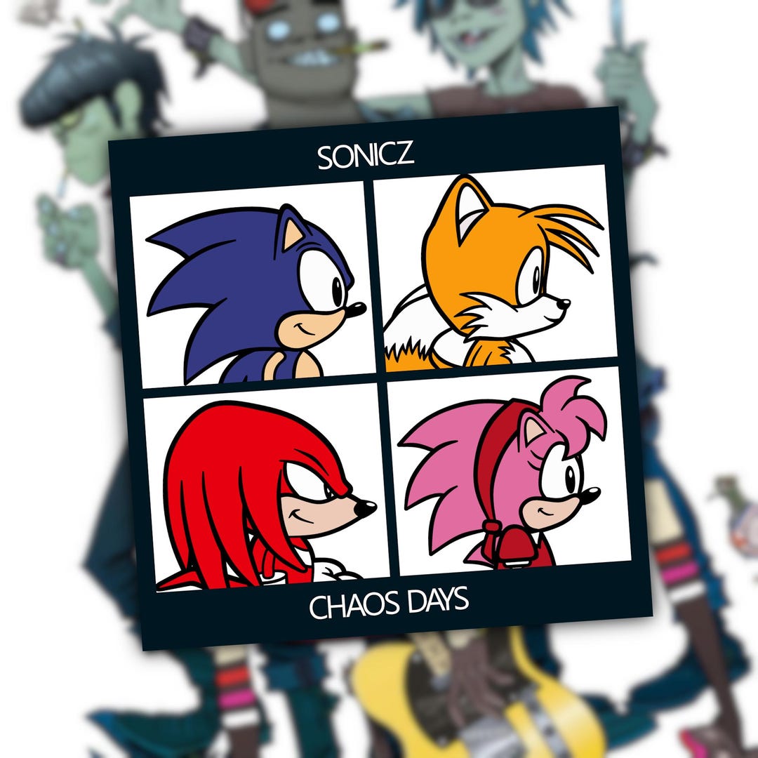 Gorillaz X Sonic the Hedgehog Album Art Mash-up Print - Etsy UK