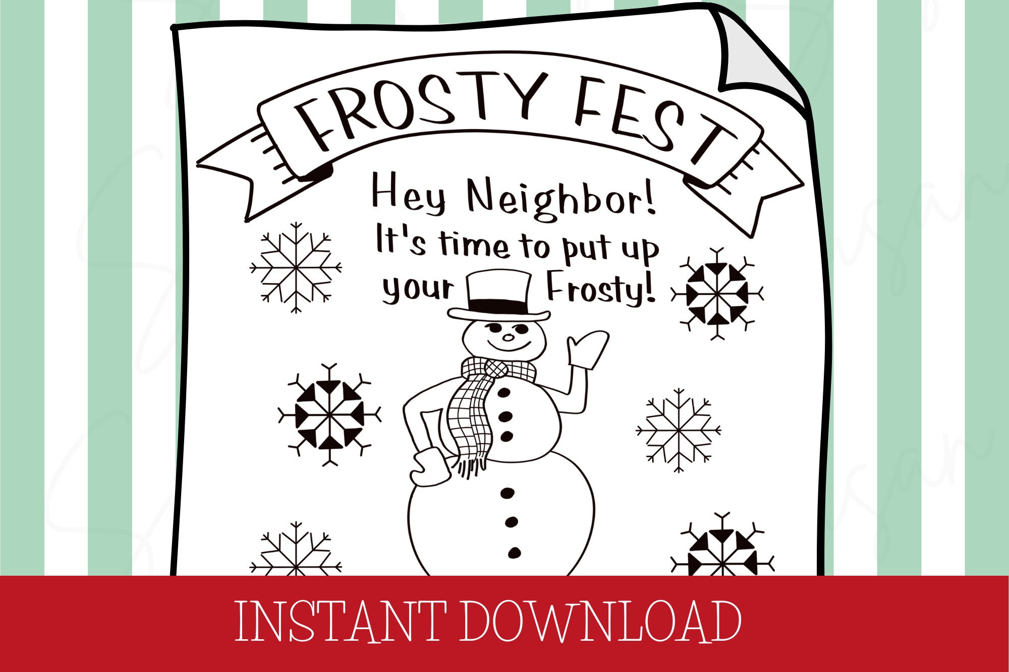 Frosty Fest | Christmas With the Kranks Cut File | SVG File for Cricut ...